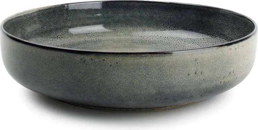 Zelený/modrý servírovací talíř z kameniny ø 28 cm Meridian – Salt&amp;Pepper