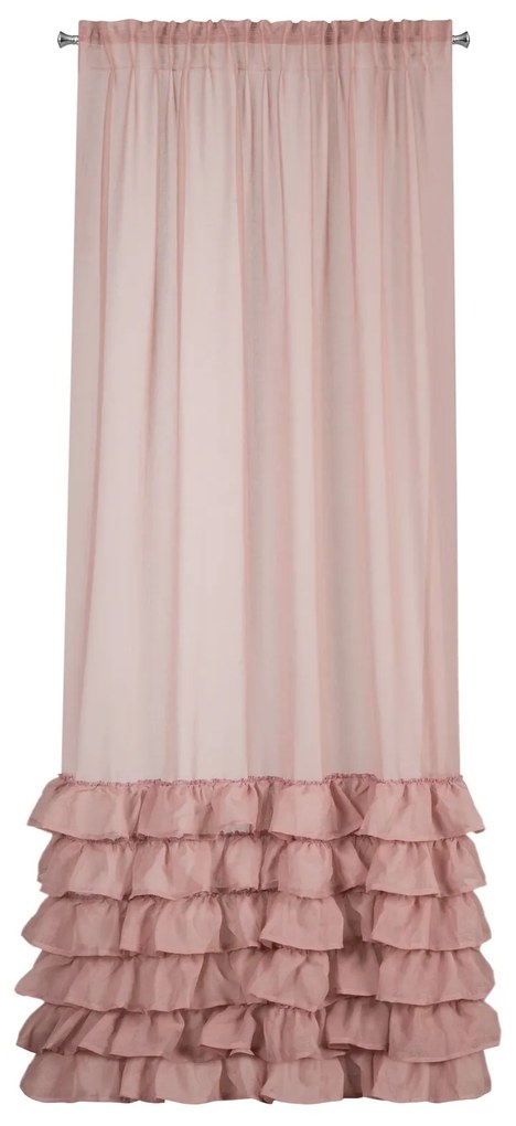 ZÁCLONA NA PÁSCE DOLLY 140X250 CM RŮŽOVÁ