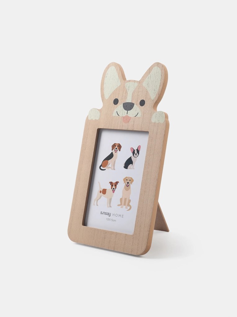 Sinsay - Fotorámeček s motivem psa corgi - béžová