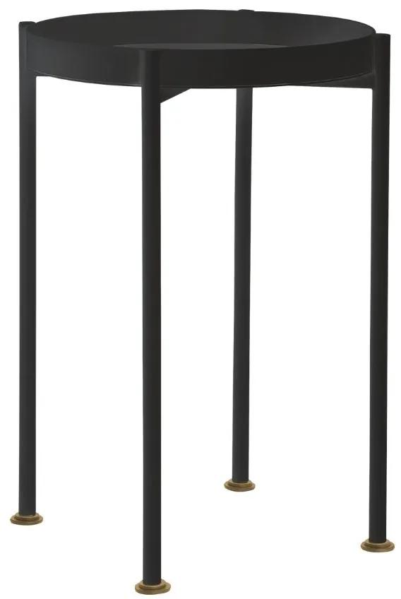 OnaDnes -20% Nordic Design Černý kovový odkládací stolek Nollan 40 cm