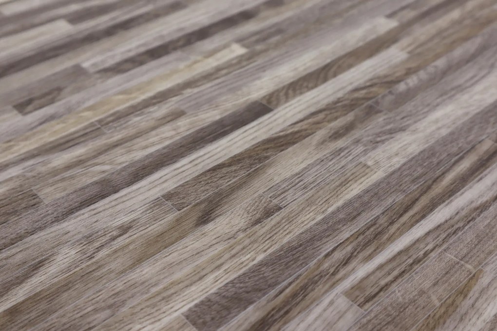 PVC podlaha - lino Toptex Line Oak 906L - dub, na míru, šíře 5m, šedá, filc, chodba / předsíň