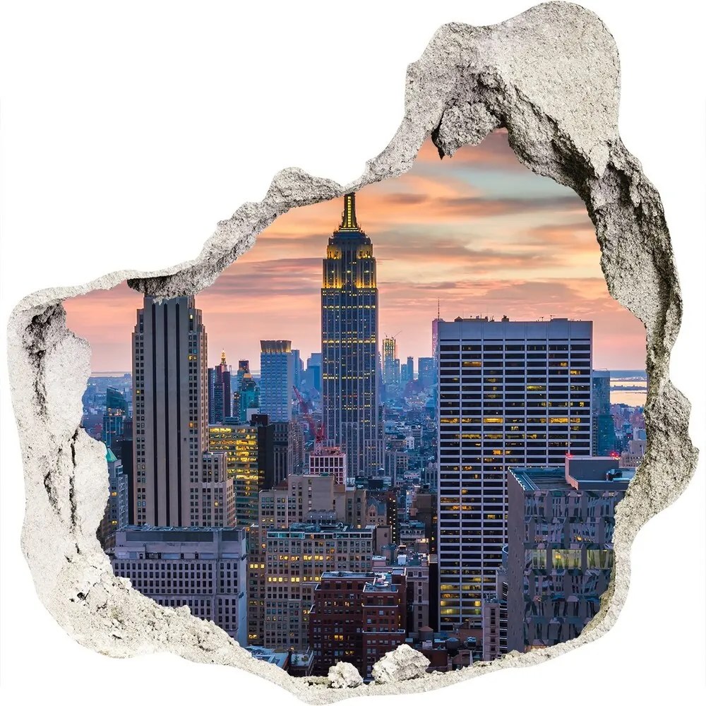 Wallmuralia Fototapeta díra na zeď 3D Manhattan New York 75x75 cm