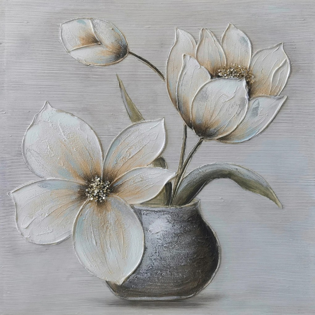 XXXLutz OLEJOMALBA, květiny, 85/85 cm Monee - Olejomalby - 0039450054