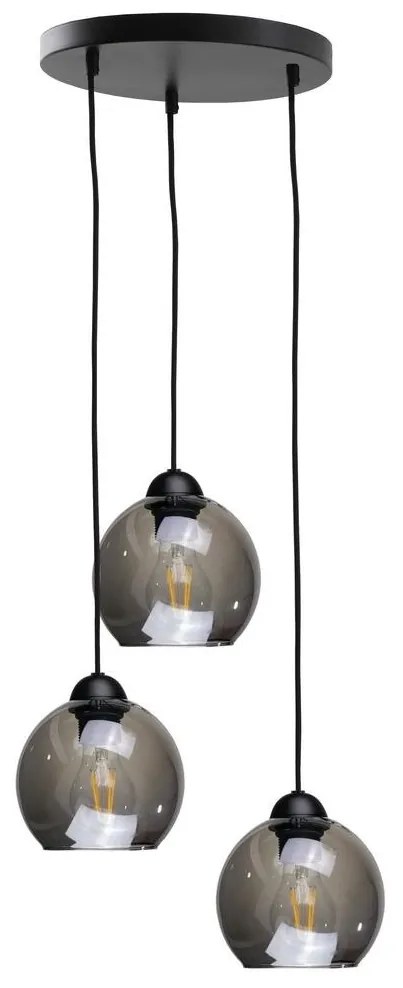 Keter Lighting | Lustr na lanku UNO 3xE27/60W/230V černá | NA0236