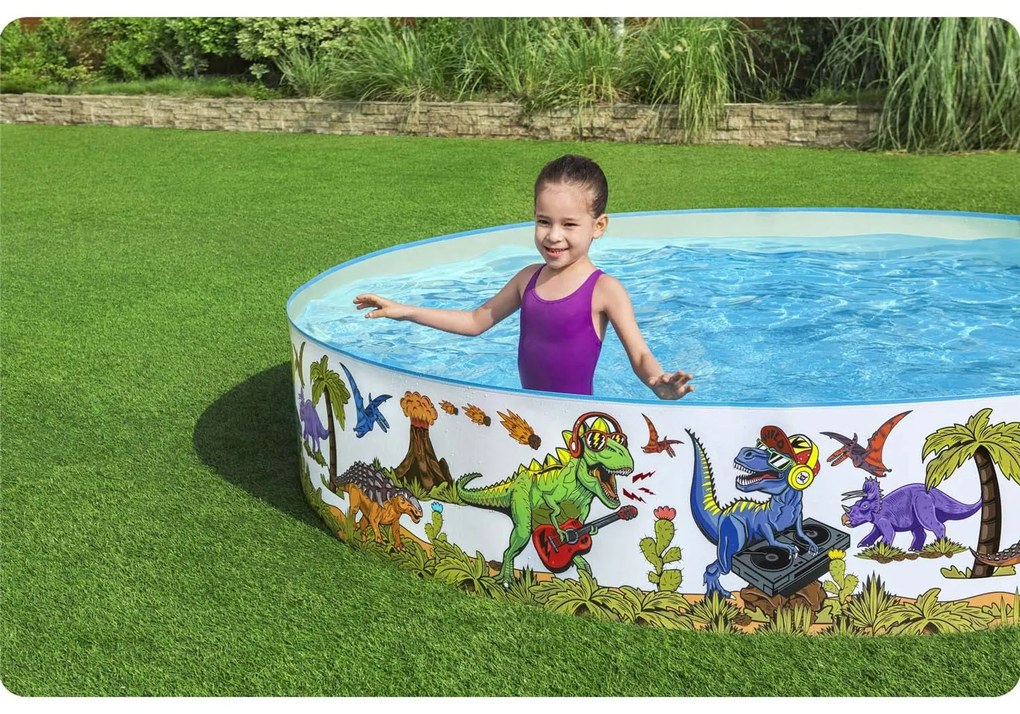 Dinosauři dětský zahradní bazén Bestway 244 x 46 cm 55001
