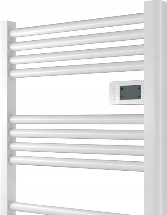 Erga Pago, elektrické topné těleso 540x960 mm s digitálním termostatem, 500W, bílá matná, ERG-LAV-GRZE-E-ALU-960540-WH