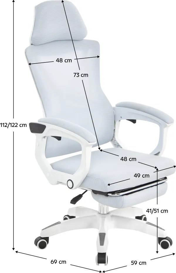 Kondela Kancelářské křeslo, světle šedá/bílá, nosnost 150 kg, MALVIN