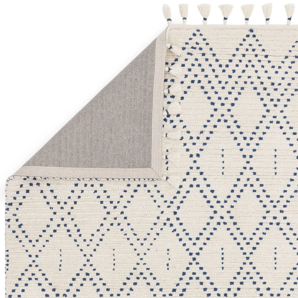 Tribeca Design Kusový koberec Livan Cream Blue Diamond Rozměry: 160x230 cm
