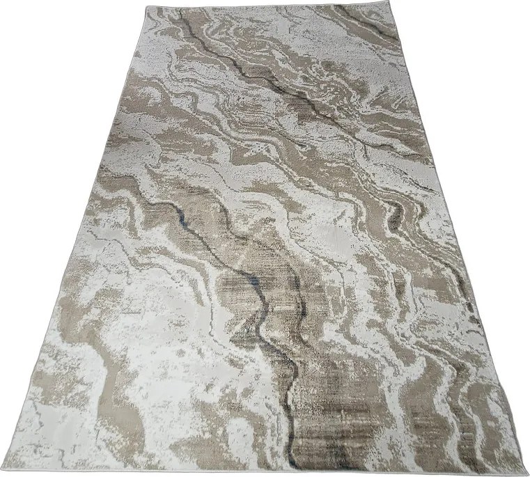 HU Moderní béžový koberec Glamour 31705-Blue Rozměr: 60x110 cm