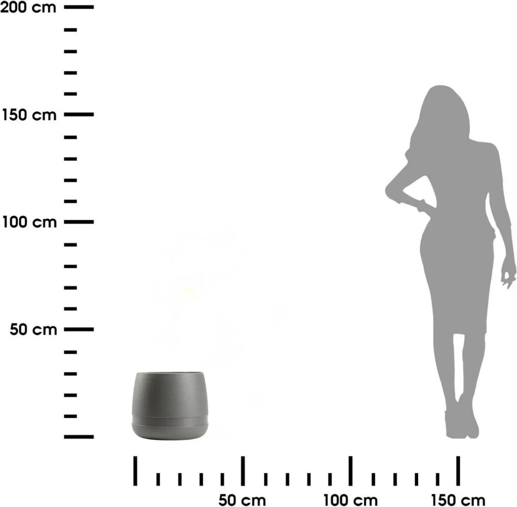 PLASTOVÝ KVĚTINÁČ LUNA VASE 35X30 CM ANTRACITOVÁ