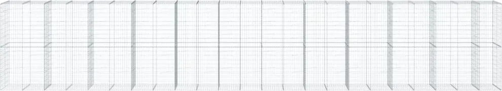 Gabionový koš s víkem 1 150 x 100 x 200 cm pozinkované železo 3295246