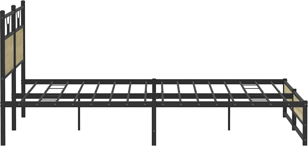 Kovový rám postele bez matrace dub sonoma 193 x 203 cm 3325122