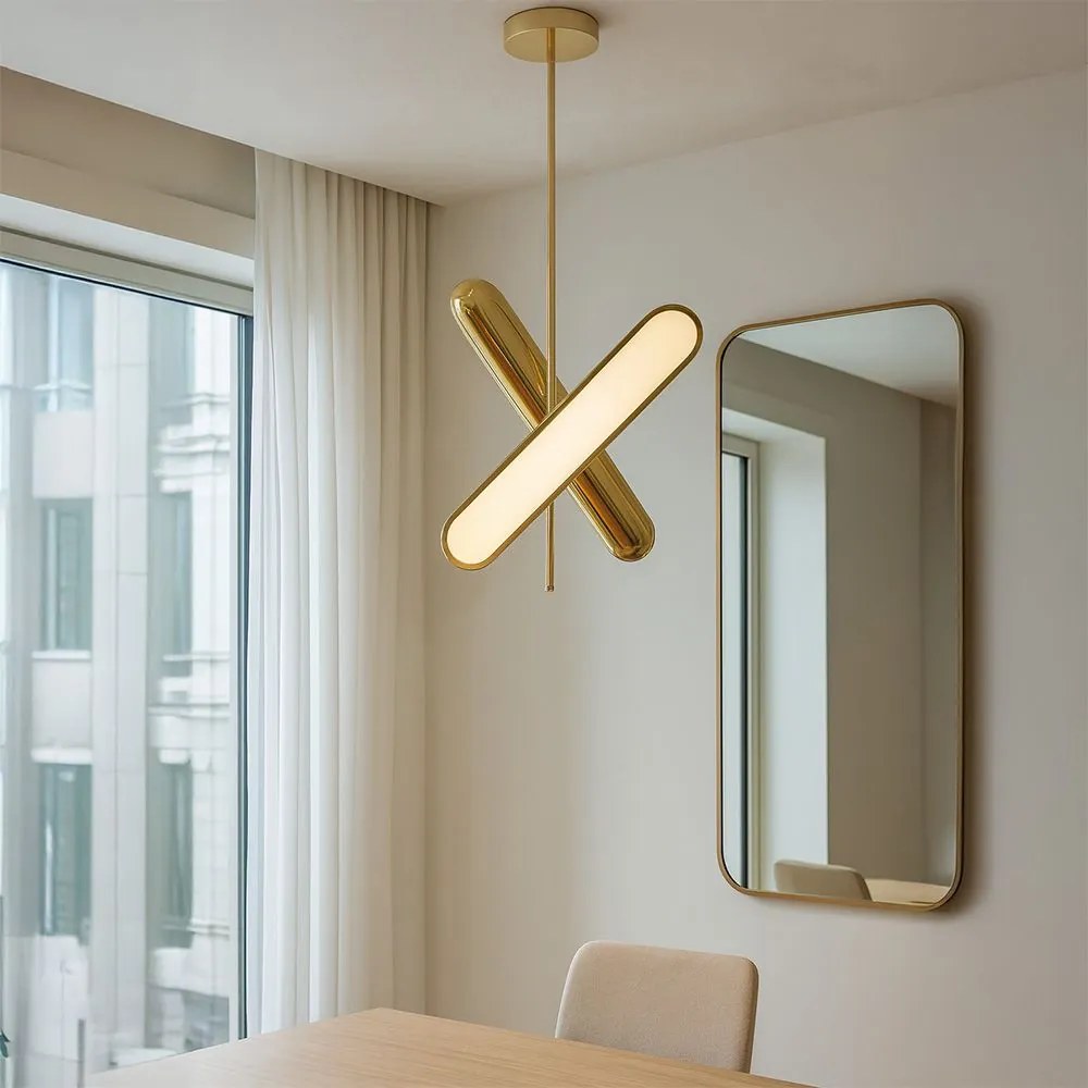 Toolight - LED závěsné svítidlo APP832-CP, zlatá, OSW-01049