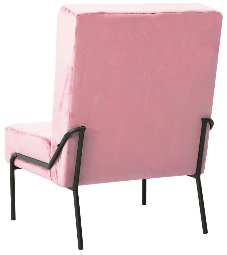 Relaxační židle Vade - 65x79x87 cm | růžová samet