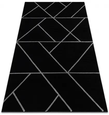 Dywany Luszczow Kusový koberec EMERALD EXCLUSIVE 7543 geometrický černý / stříbrný Rozměr koberce: 140 x 190 cm