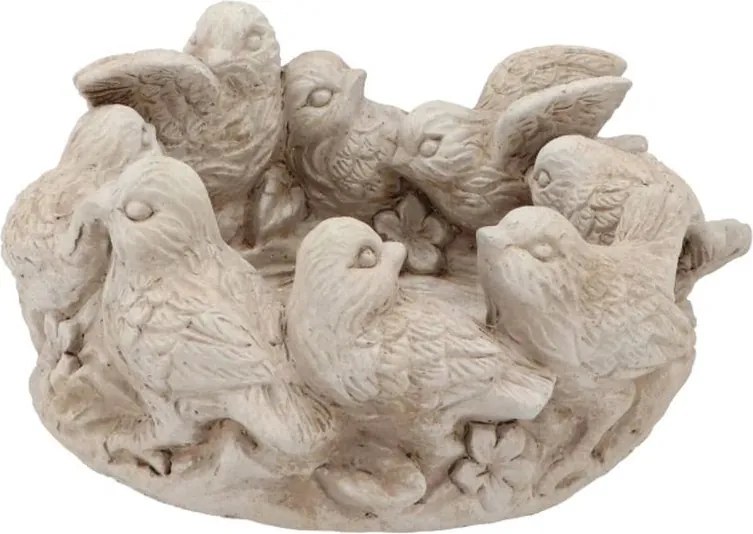 Cementový květináč mísa s ptáčky Saint antique Bird - 26*25*13 cm