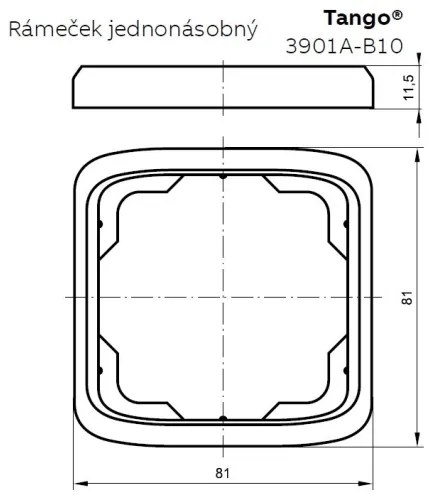ABB Tango rámeček bílá 3901A-B10 B