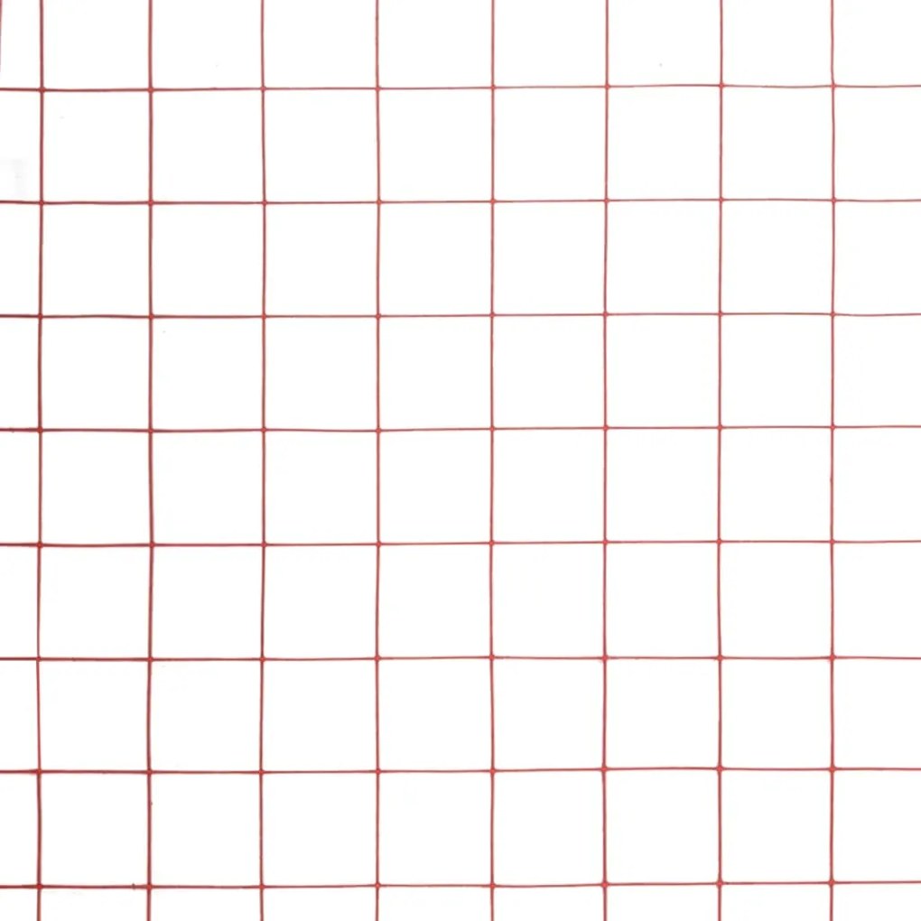 Pletivo ke kurníku ocel PVC vrstva 25 x 0,5 m červené 143676