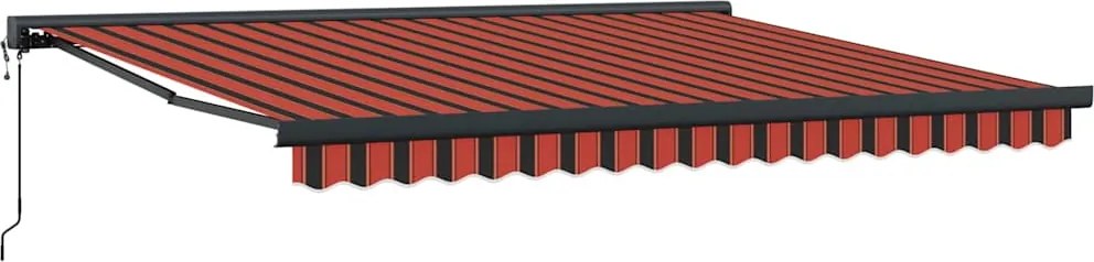 Stahovací markýza Oranžová a hnědá 400 x 300 x 165 cm 3330518