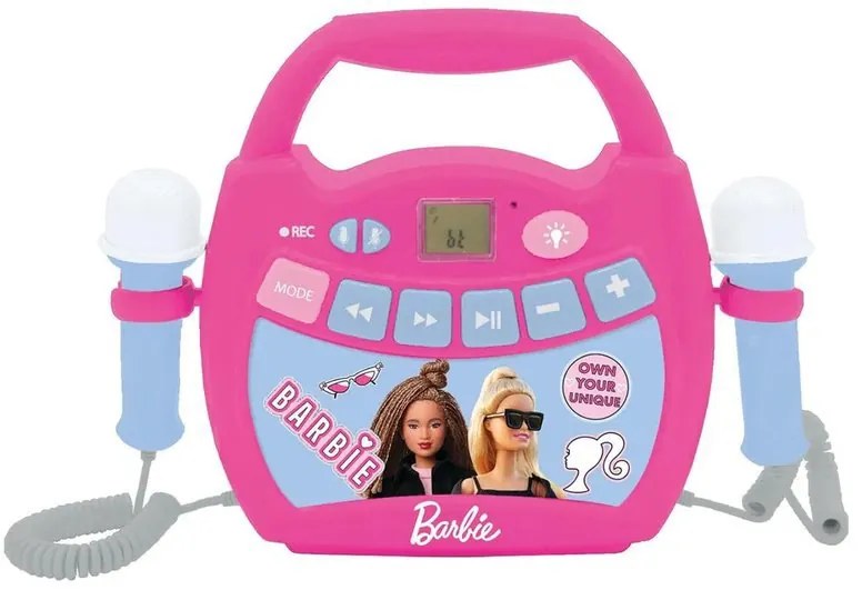 Hudební hračka lexibook karaoke digitální přehrávač svítící barbie