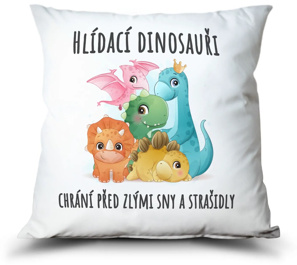 Ahome Polštář Dinosaurus 37 x 37 cm