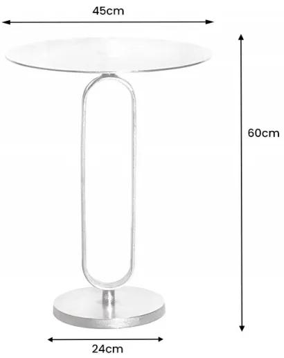Odkládací stolek Elegance 60cm stříbrná/ 43614
