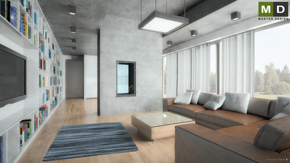 Berfin Dywany, Kusový koberec Lagos 1265 Grey (Silver), 200x290, šedá, obývací pokoj