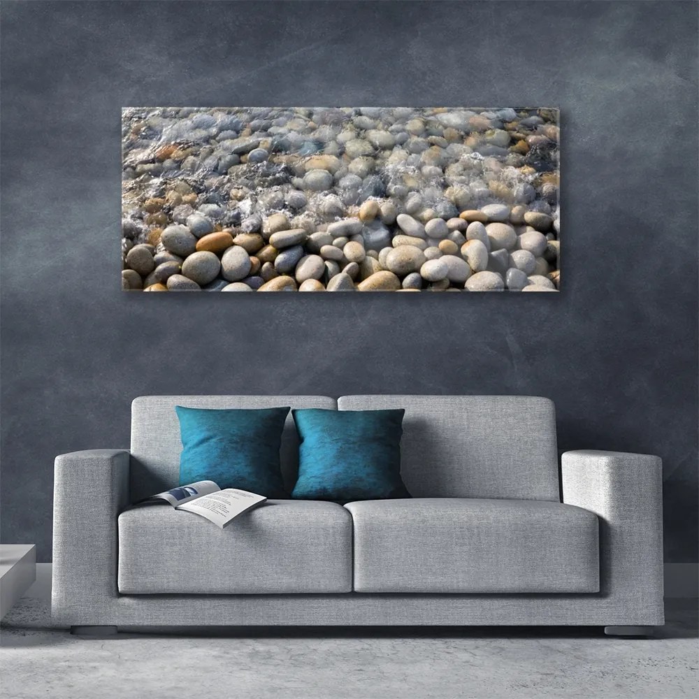 Plexisklo-obraz Kameny Voda Umění 125x50 cm