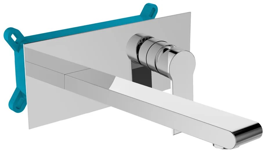 Mereo Dita jednocestná podomítková baterie s ramínkem s hranatým krytem páková mosaz chrom CBE60105DCU