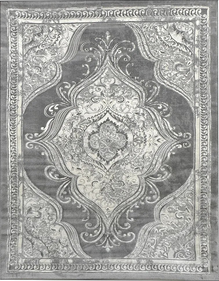 BE Koberec Opera 8081 GREY - šedý obdélníkový Rozměr: 60x100 cm
