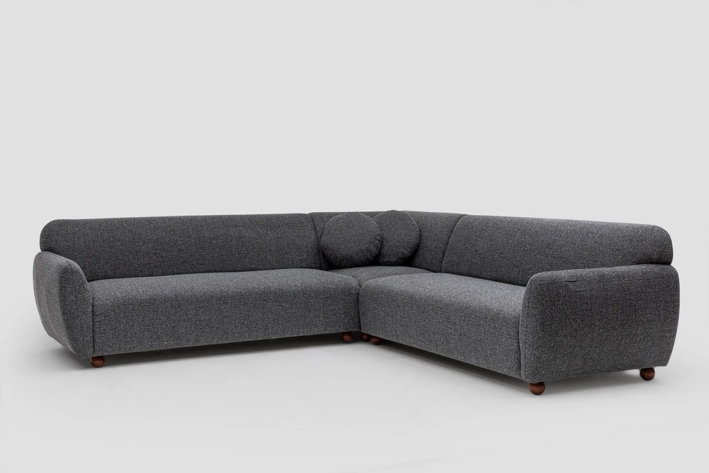 Atelier del Sofa Rohová sedací souprava Eddy Corner 2 (3L-C-3R) - Dark Grey, Tmavá Šedá