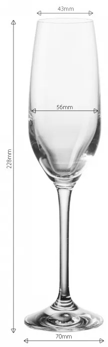 Lunasol - Poháry na šampaňské 205 ml set 4 ks – Univers Glas Lunasol META Glass (322121)