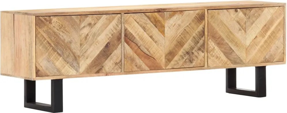TV stolek Noble - masivní mangovníkové dřevo | 140x30x45 cm
