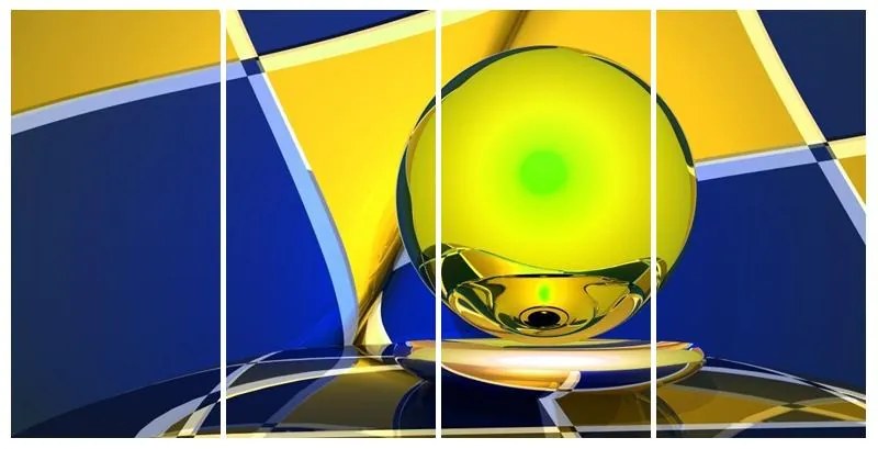 Obraz koule s abstraktními prvky  (160x80 cm), 40 dalších rozměrů