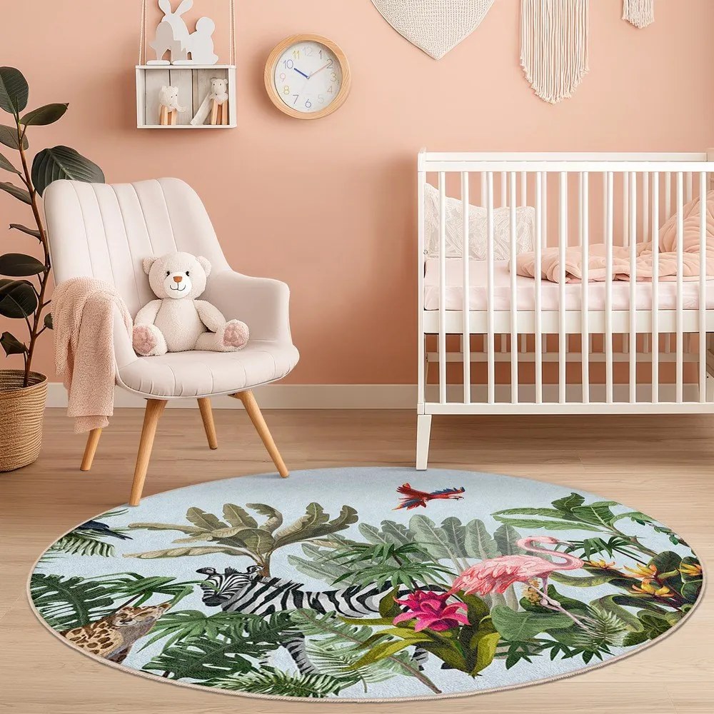 Pratelný dětský koberec ø120 cm Jungle – Mila Home