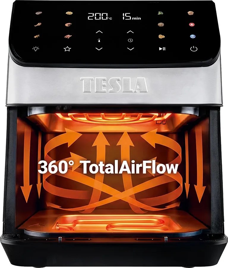 TESLA AirCook DualHeat QD65 XXL - multifunkční duální digitální horkovzdušná fritéza