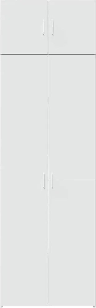 Úzká úložná bílá 70 x 42,5 x 225 cm kompozitní dřevo 3281322