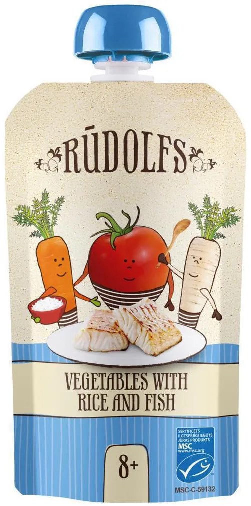 Rudolfs BIO kapsička Zelenina rýže, ryba 110 g