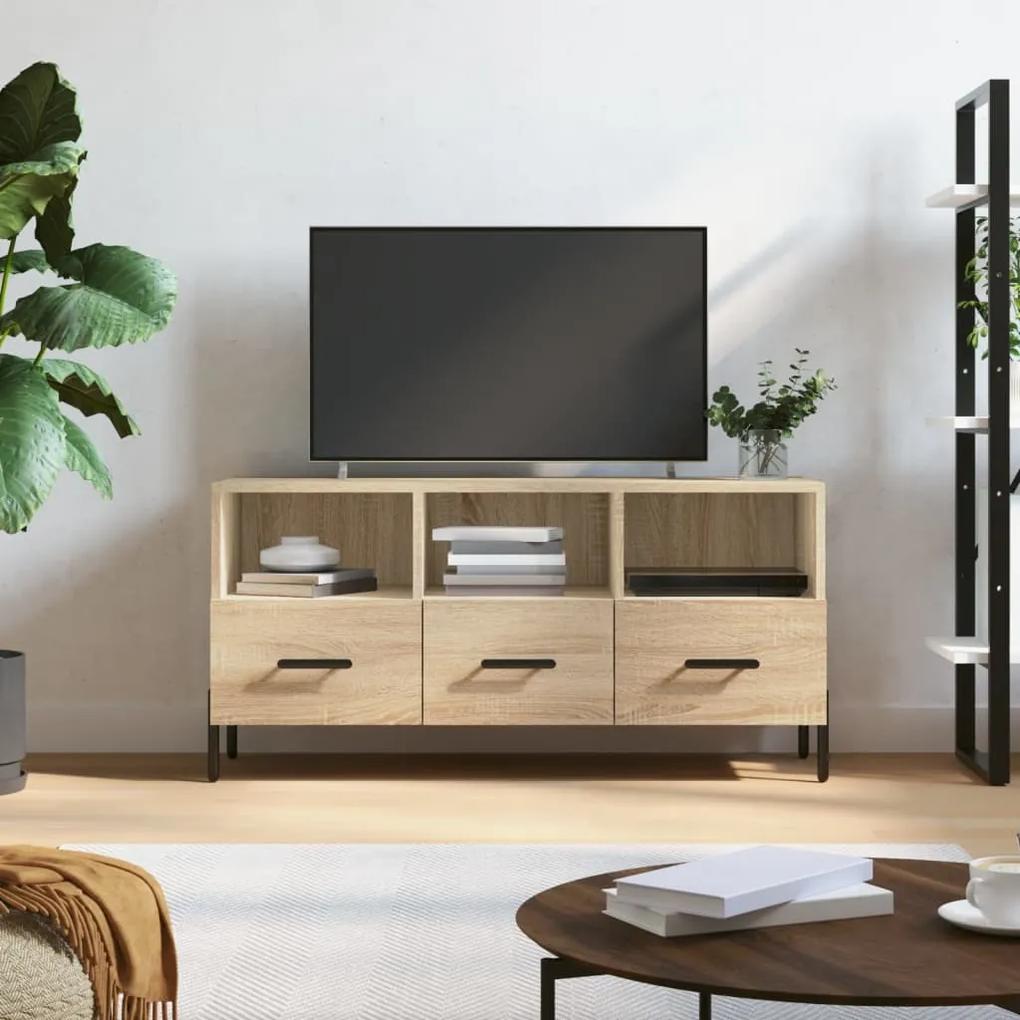 vidaXL TV skříňka 102 x 36 x 50 cm kompozitní dřevo [829048] Barva: Betonová šedá