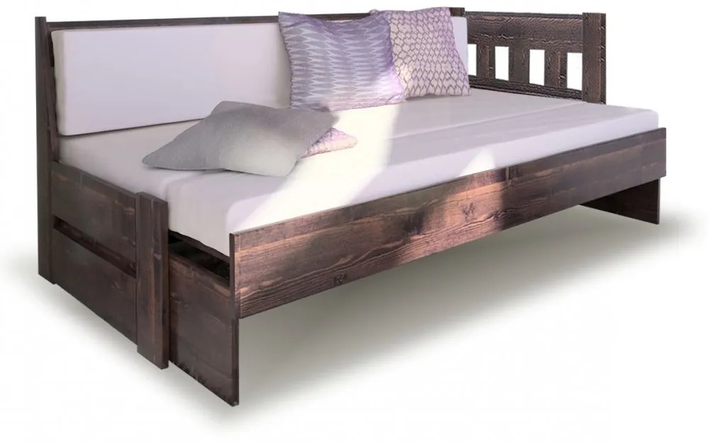 Rozkládací postel ze smrku ARLETA TWIN - Pravá HP Nábytek