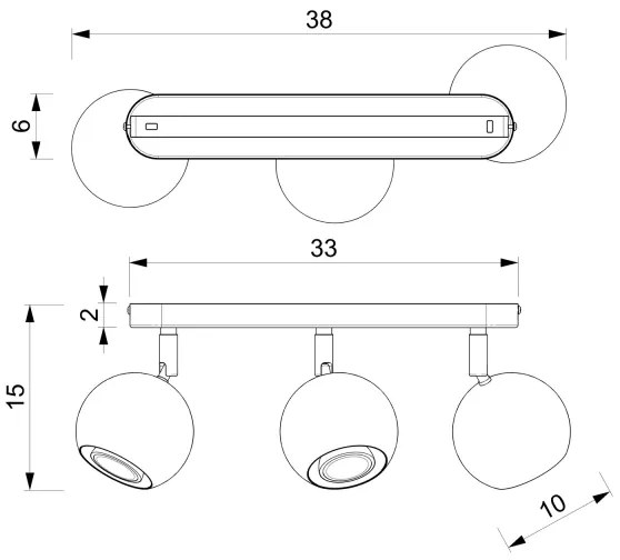 Bodové svítidlo COMET 3xGU10/8W/230V bílá/lesklý chrom