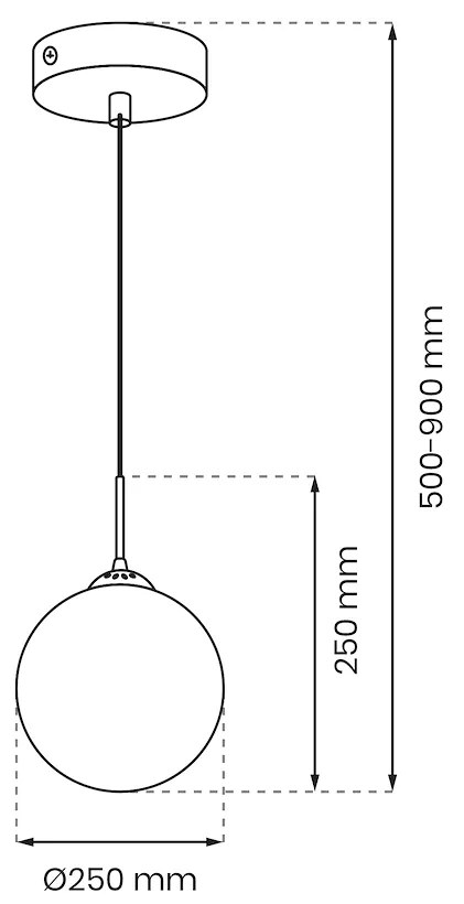 Závesné svietidlo Reflex, 1x grafitové sklenené tienidlo, (fi 25cm), b/g