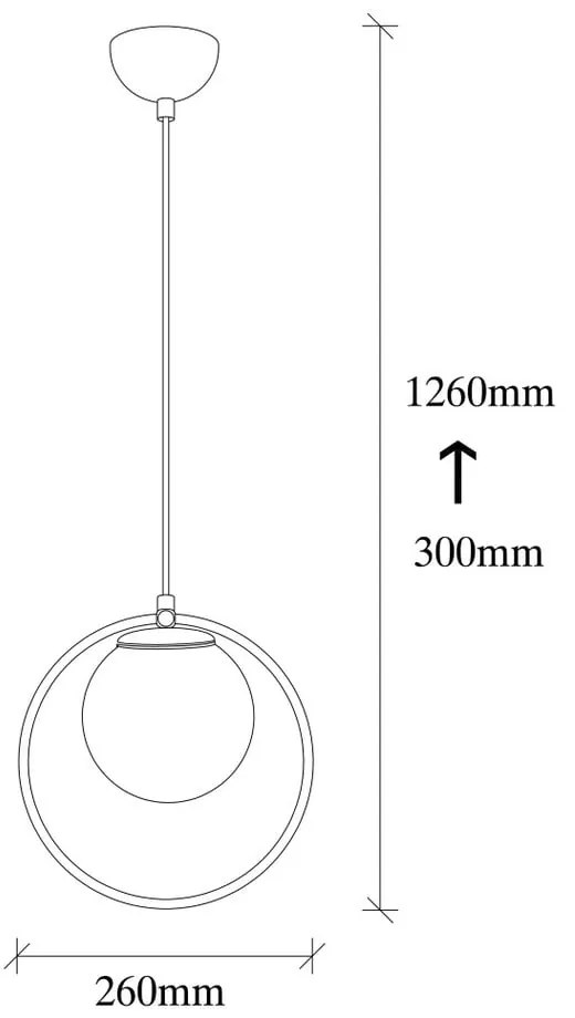 Černé kovové závěsné svítidlo Opviq lights Vivi
