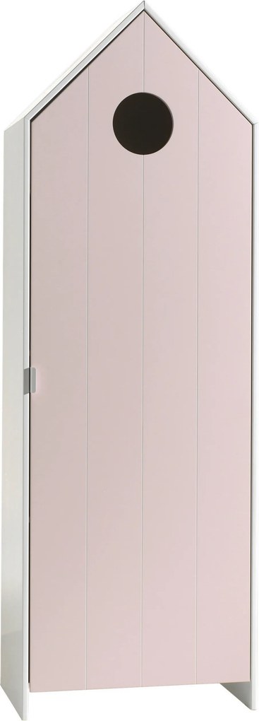 XXXLutz DĚTSKÁ ŠATNÍ SKŘÍŇ bílá, růžová, 57,6/171,3/37 cm MID.YOU - Pokoje pro miminka sestavy - 001315003102