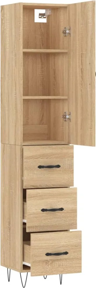 Skříň highboard dub sonoma 34,5 x 34 x 180 cm kompozitní dřevo 3198884