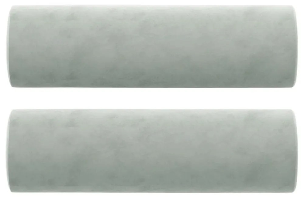 Petromila 2místná pohovka s polštáři světle šedá 140 cm samet