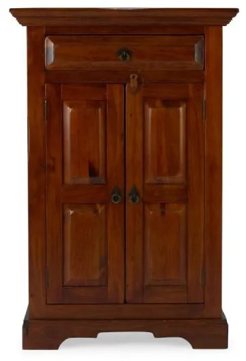 furniture-nabytek.cz - Masivní komoda Catello z borovice, lakovaná, hnědá – 75×44×115 cm