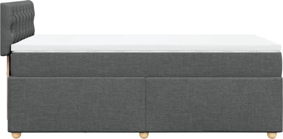 Box spring postel s matrací tmavě šedá 90x190 cm textil 3288843