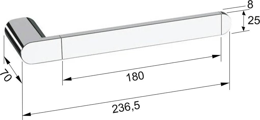 Sapho, FLORI držák ručníků otevřený, černý, RF006/15