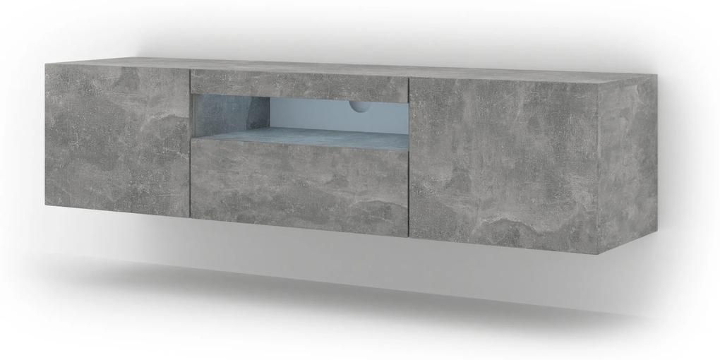 TV stolek/skříňka Aurinko 150 (beton) (s osvětlením). 1083429